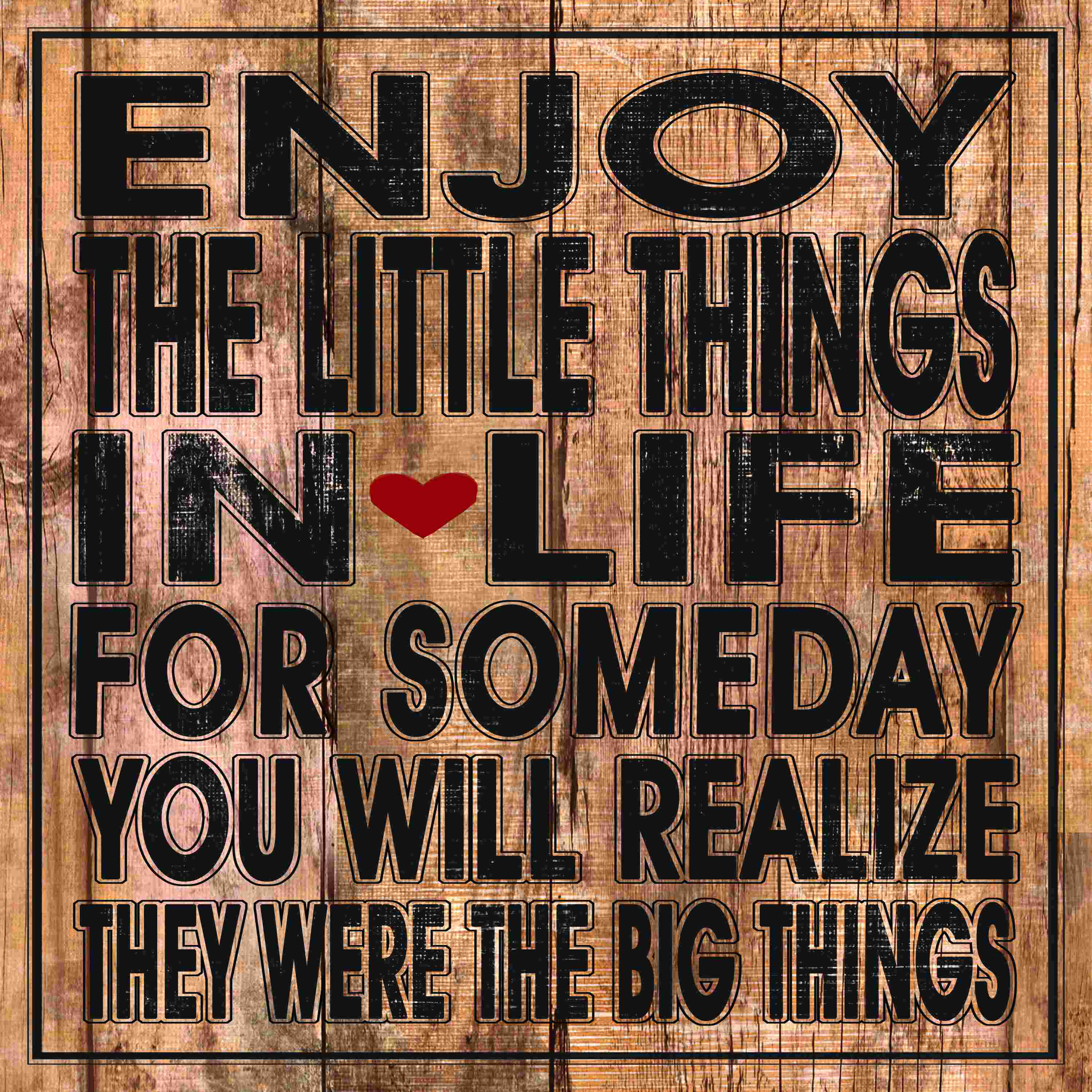 Trinx Enjoy The Little Things 10 - Wrapped Canvas Textual Art | Wayfair