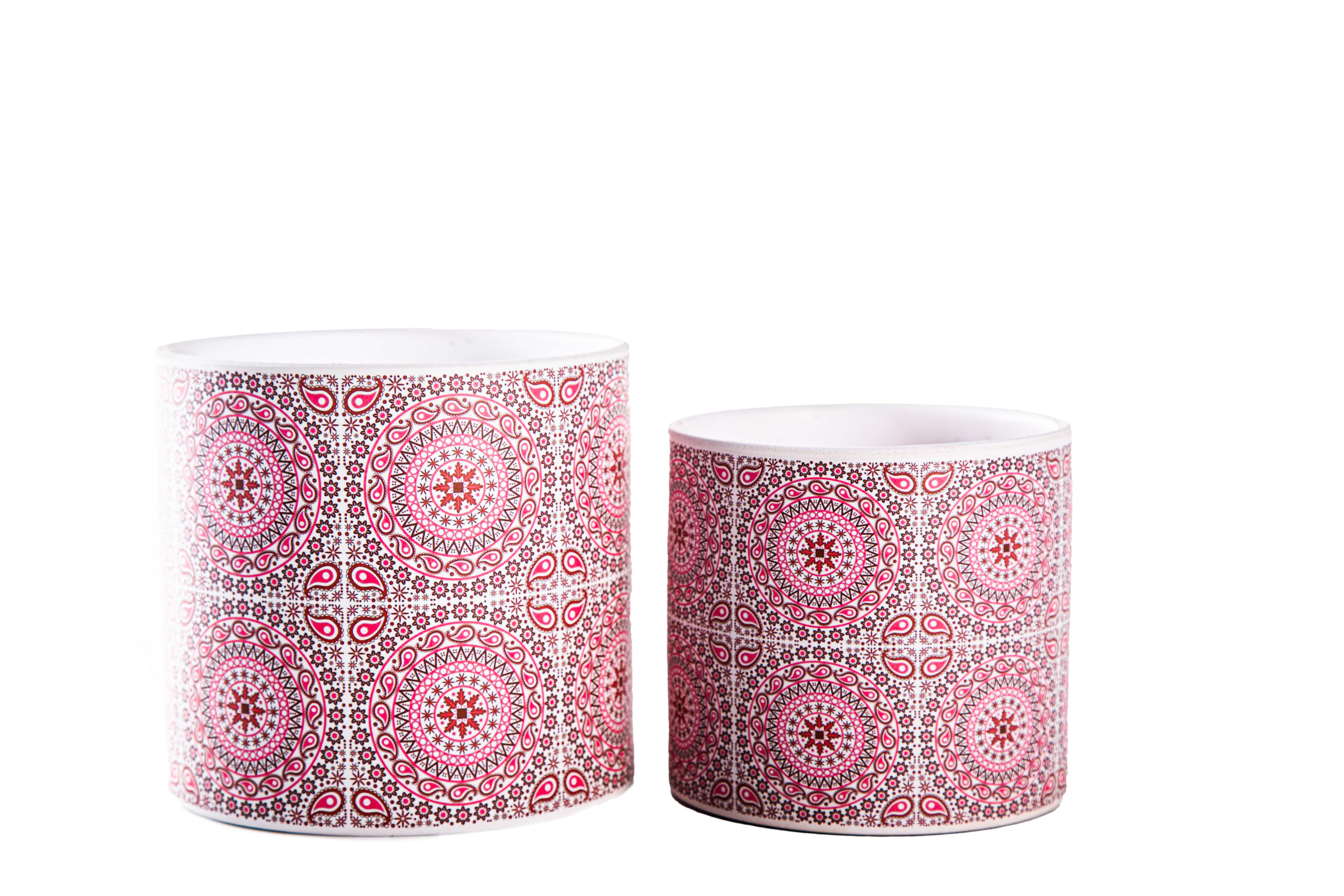 Bungalow Rose Ceramic Round Pot Matte Finish Cherry Red | Wayfair