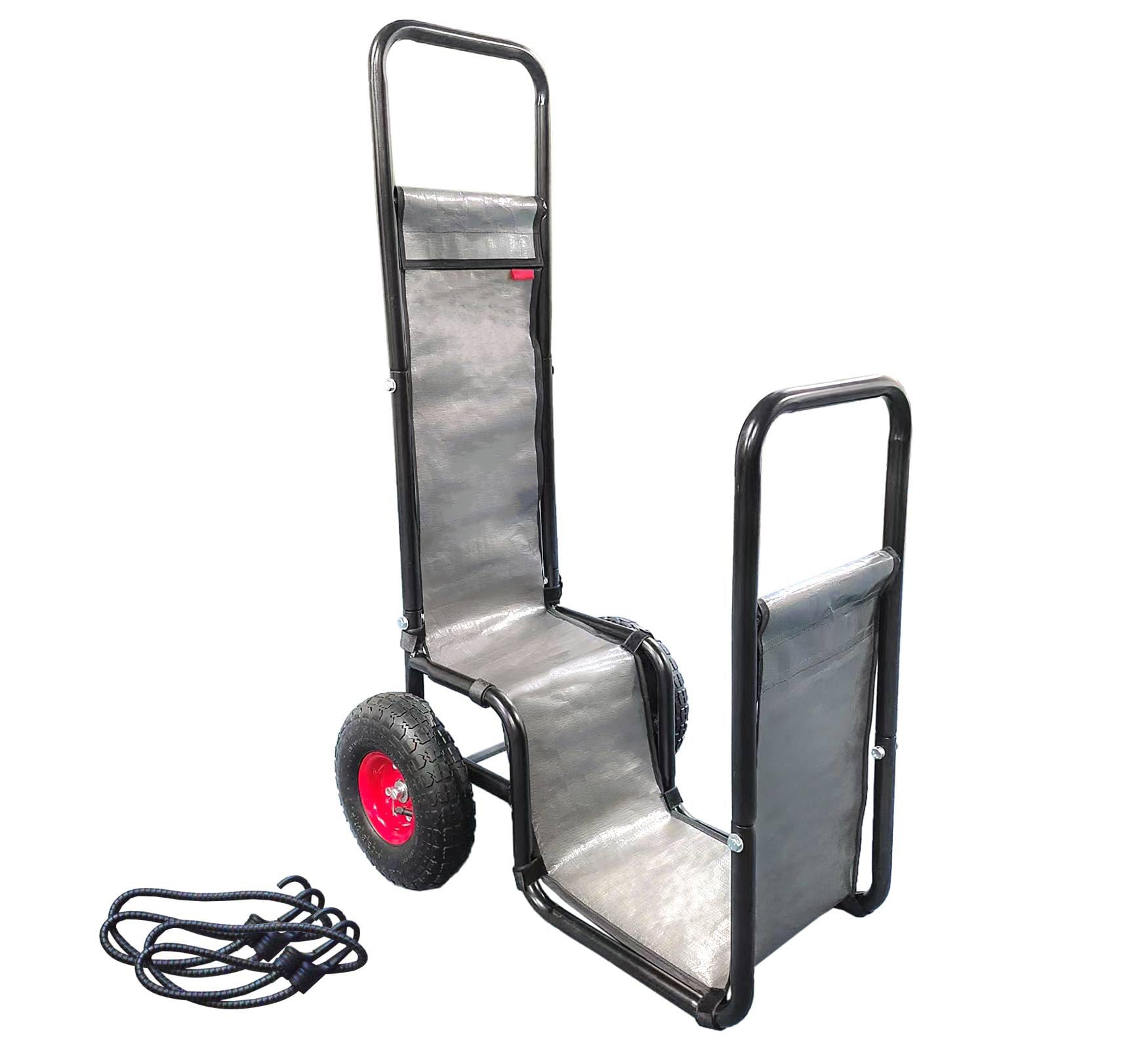 Arlmont & Co. Wrought Iron Firewood Cart - Sturdy, Scratch Resistant ...