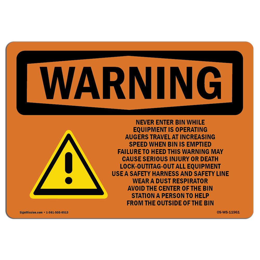 SignMission Grain Bin Silo Safety Aluminum Sign 12 x 18 - Wayfair Canada