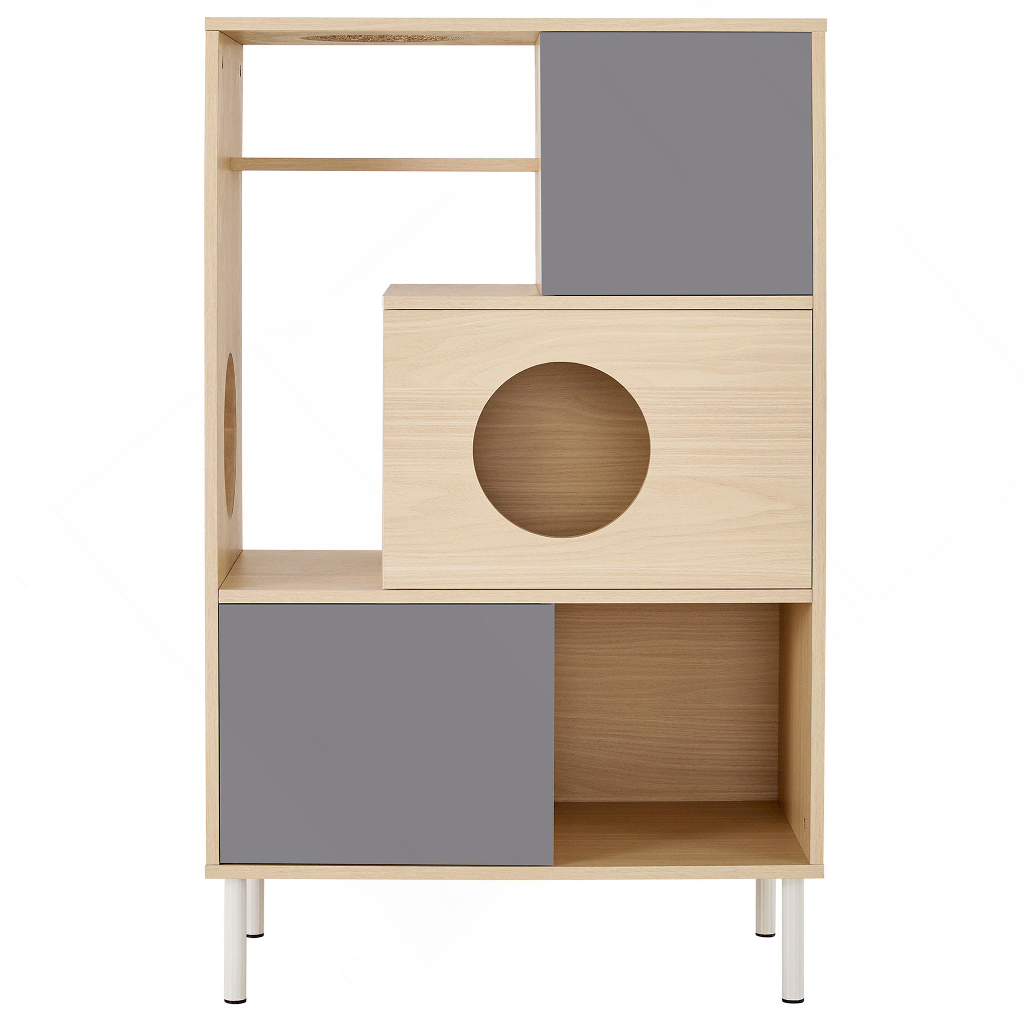 17 Stories 2 IN 1 Modern Cat Tree & Side Cabinet With Storage, Small ...