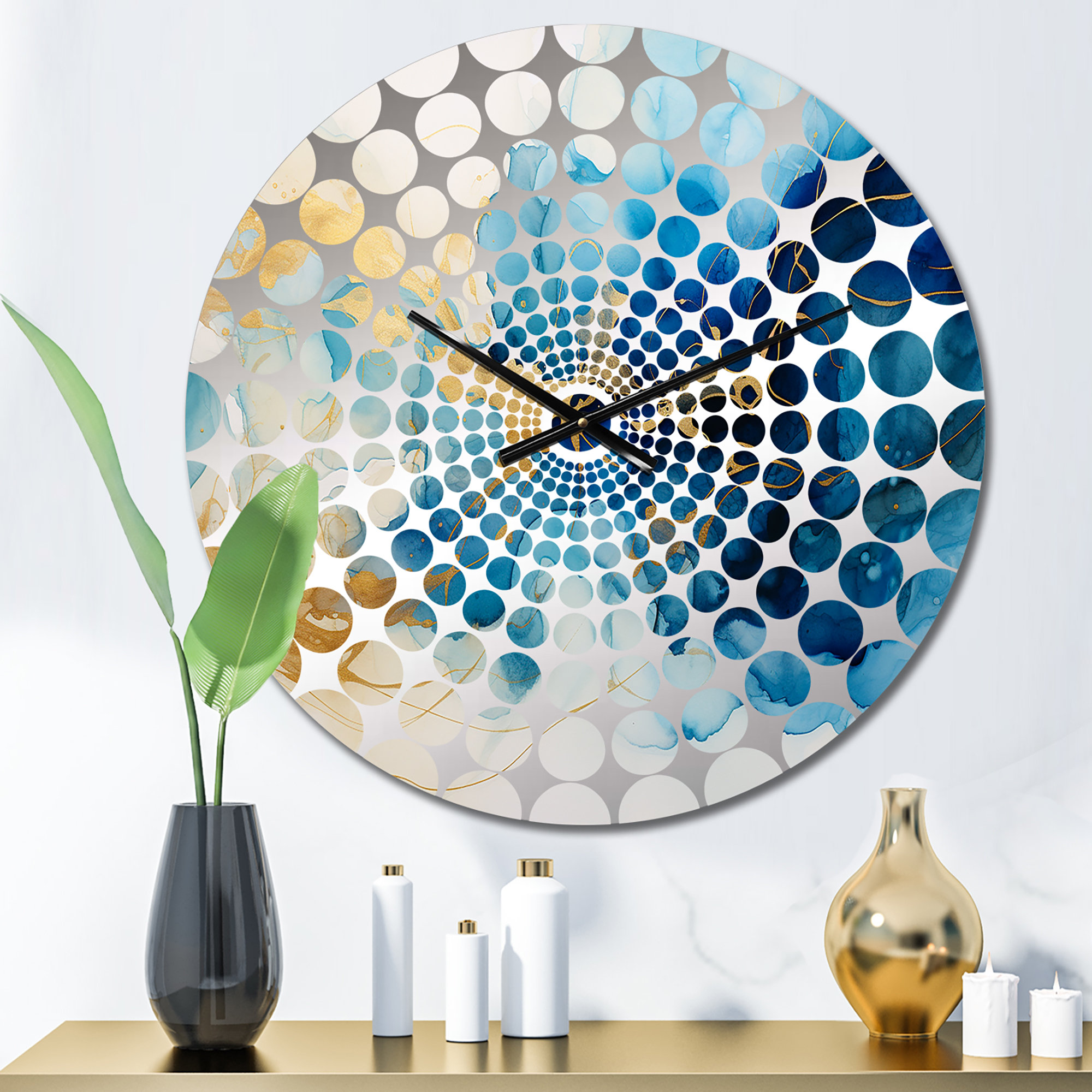East Urban Home Sigleyville - Abstract Painting Wall Clock | Wayfair