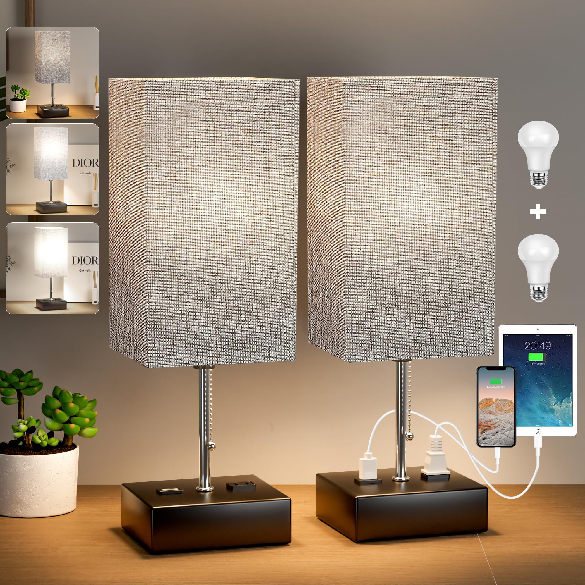 Latitude Run® Priston Metal USB Table Lamp | Wayfair