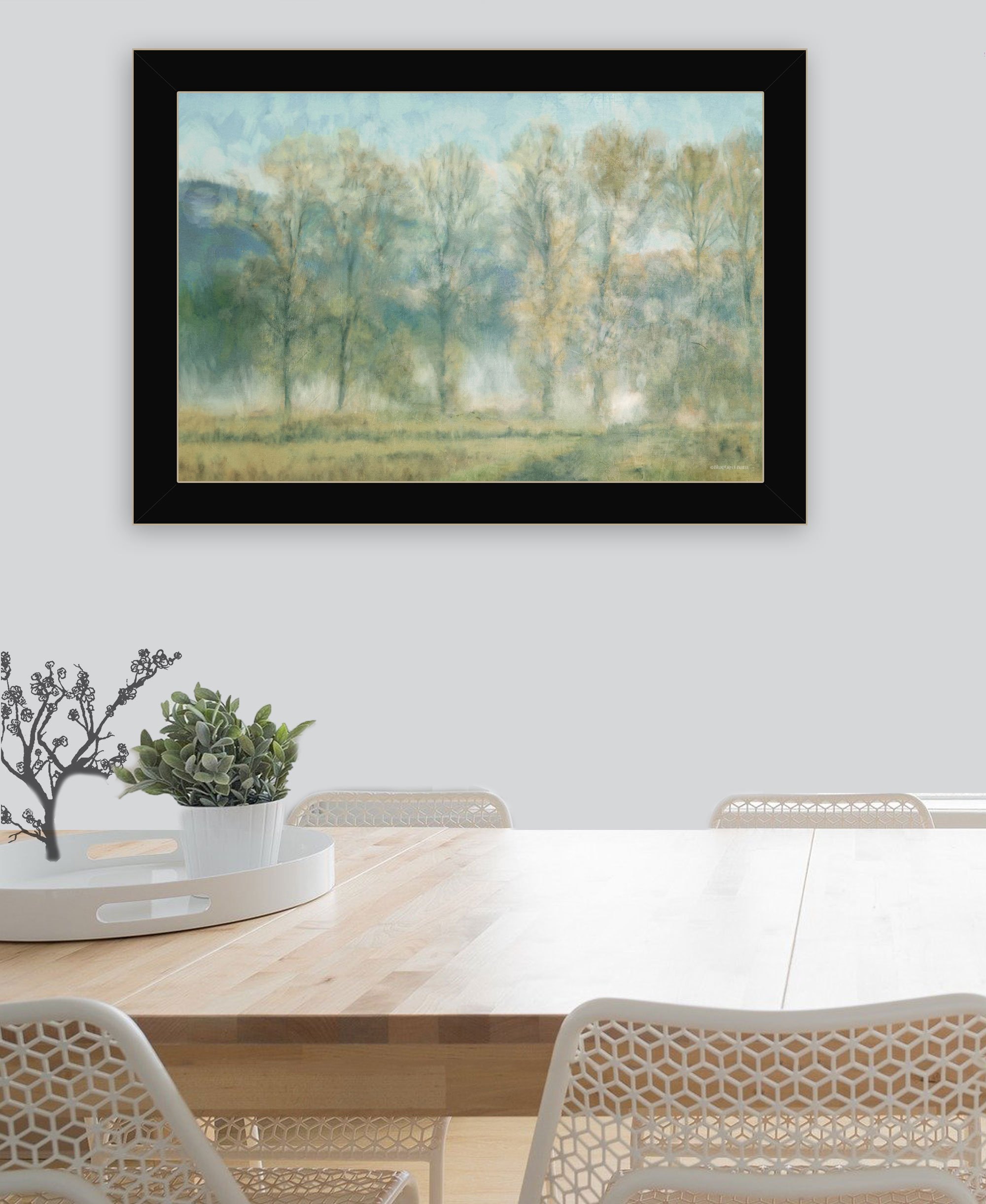 Winston Porter Peaceful Tree Line Of Nature Framed Wall Art, Modern ...