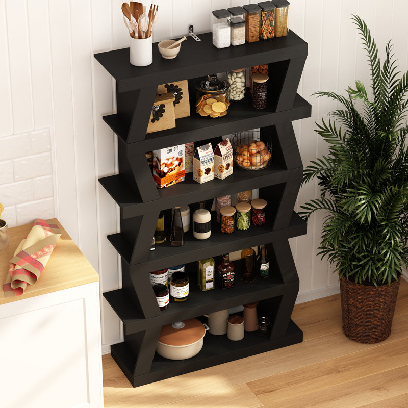 Red Barrel Studio® 35.4 Inches Wide 6-Layer Wooden Kitchen Rack | Wayfair