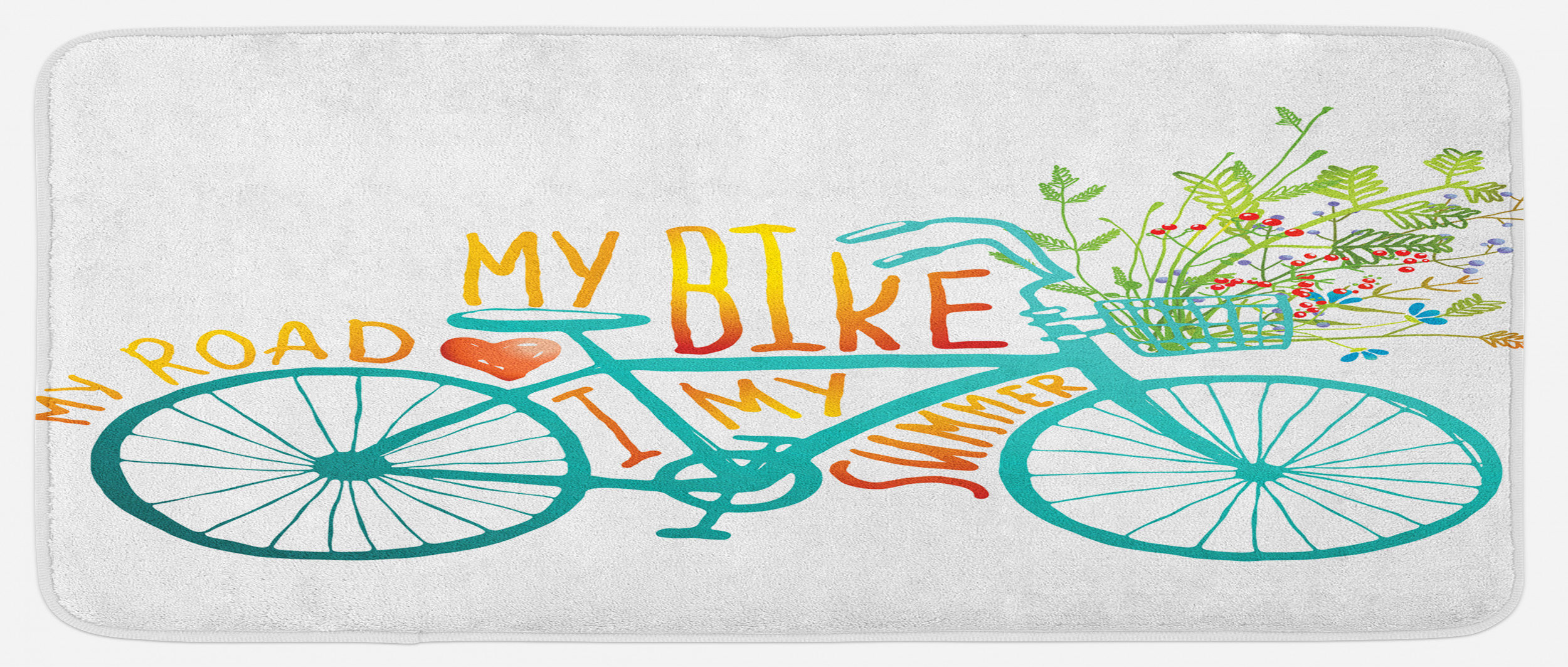 East Urban Home Bicycle Kitchen Mat | Wayfair