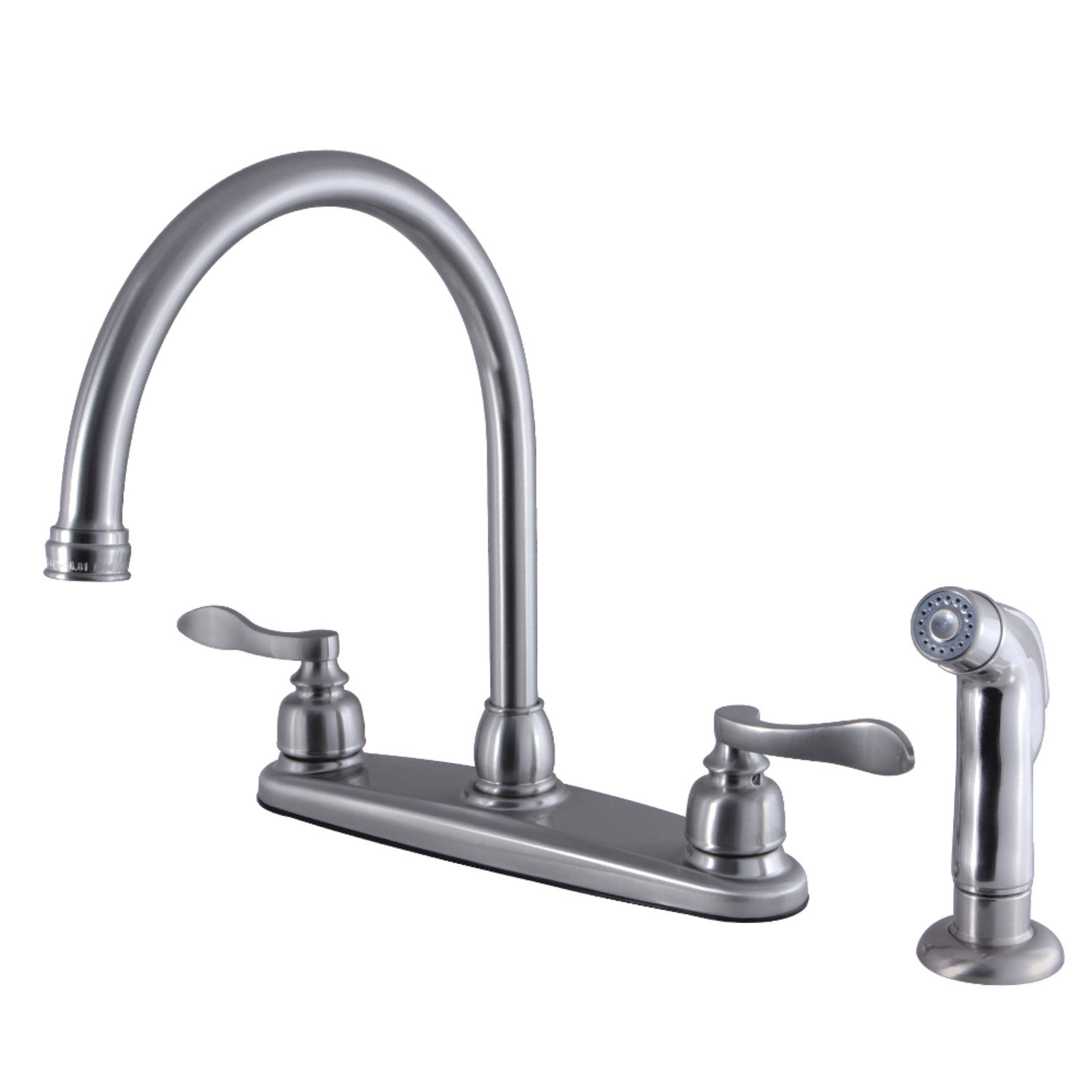 Kingston Brass NuWave French Two-Handle 4-Hole 8" Centerset Kitchen ...
