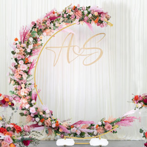 Wokaiduo 6.9ft Balloon Arch Stand Curved Wedding Arch Backdrop Stand ...