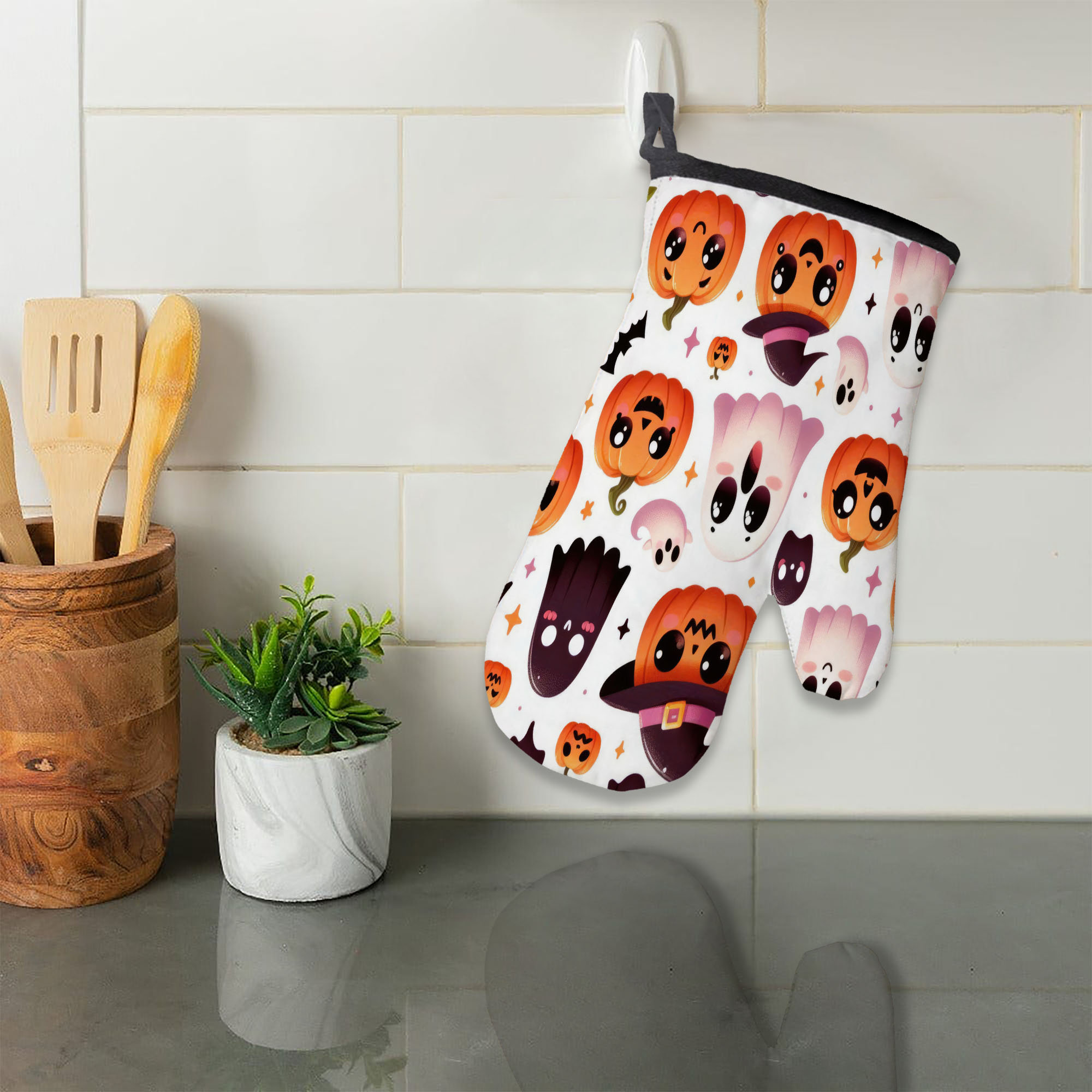 MentionedYou Haunted Pumpkins Oven Mitt Cotton Twill | Wayfair