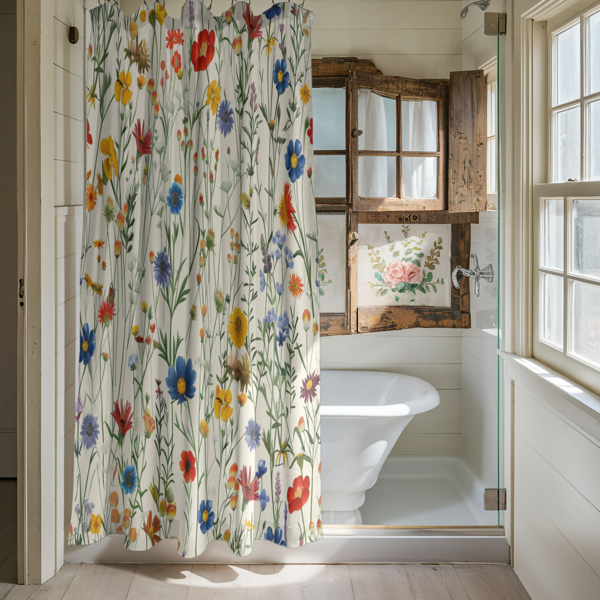 Red Barrel Studio® Fresh Flora - Premium Shower Curtain | Wayfair