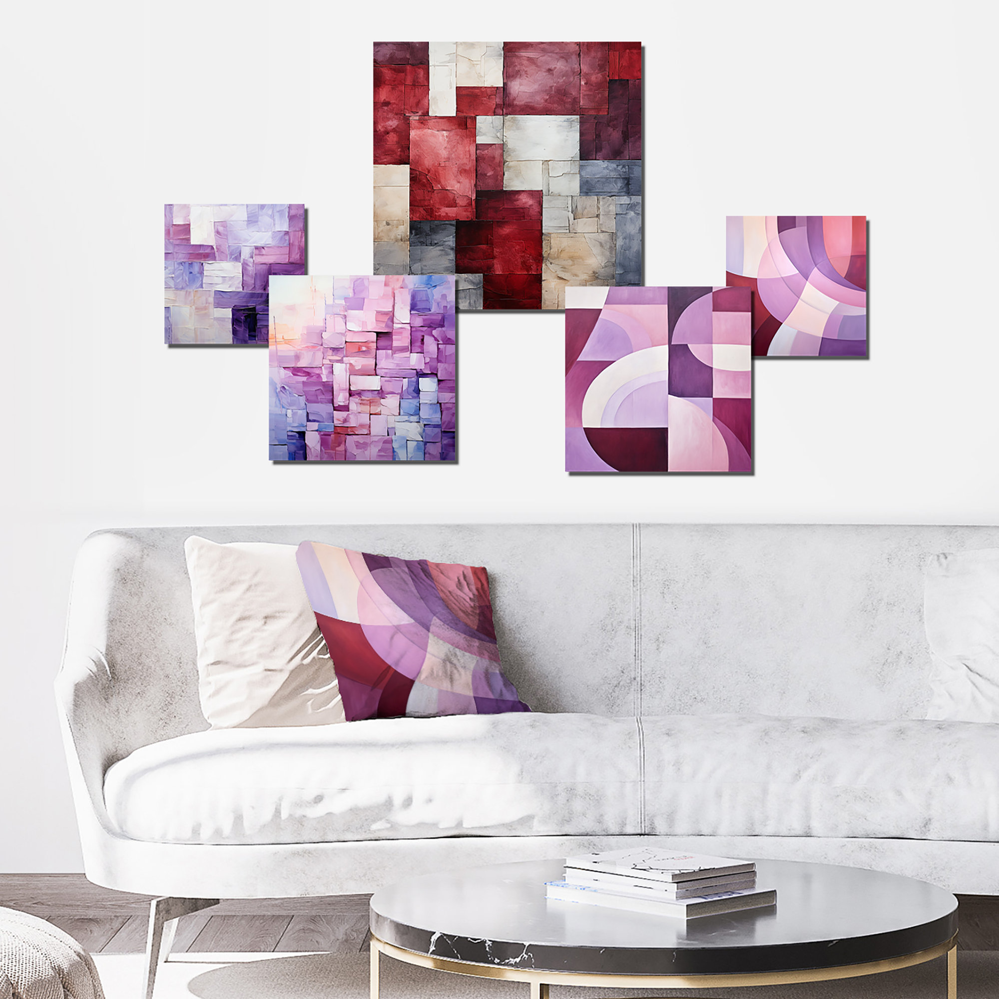 Ivy Bronx Natavius - Lilac Lattices Abstract Shapes Abstract Shapes ...