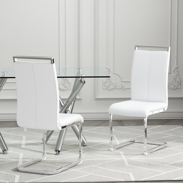 Wrought Studio 16.54 Wide Charlinda Top Air Leather Dining and ...