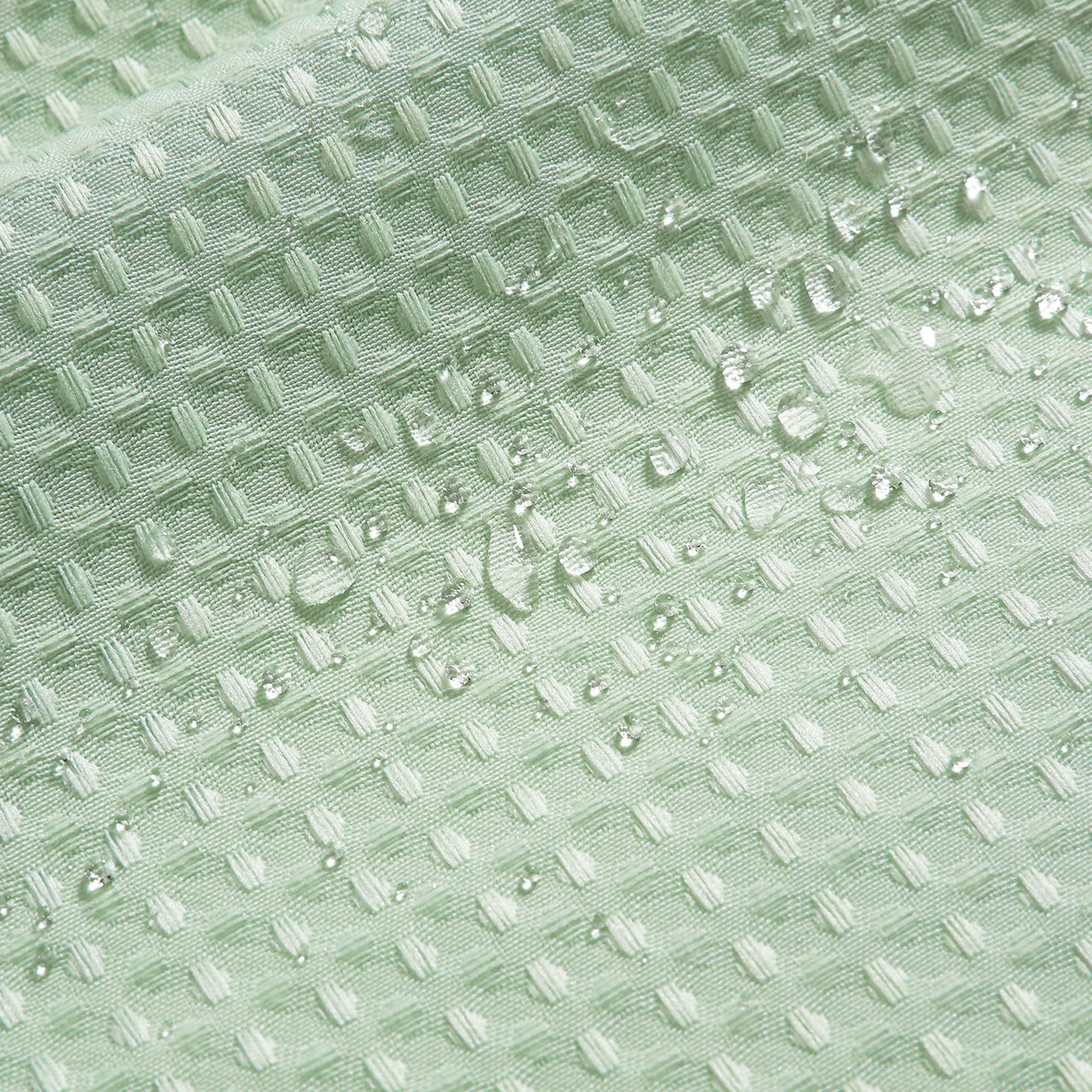 Gracie Oaks Kathyrne Waffle Shower Curtain with Liner Included No Hooks ...