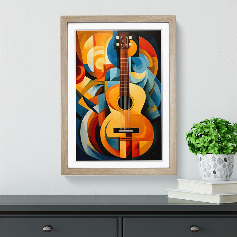 Marlow Home Co. Guitar Cubism No.2 - Framed Print | Wayfair.co.uk