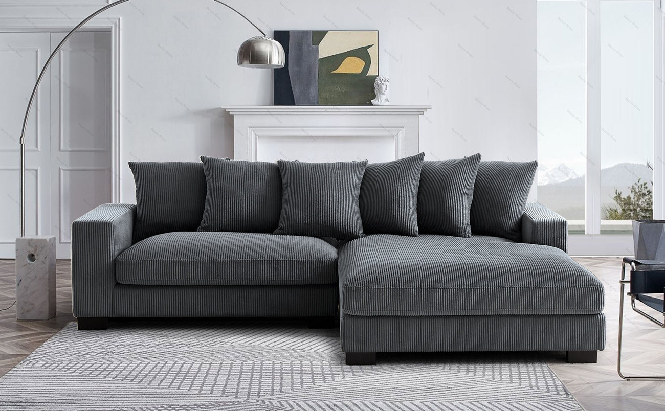 Latitude Run® Luxe Oversized Two-Piece Right Facing Sectional Couches ...