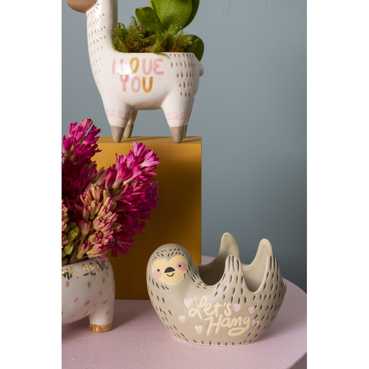 Redwood Rover Ledya Handmade Ceramic Indoor Statue Planter | Wayfair