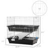 Latitude Run® Metal 2 Enclosure For Various Small Pet Breeds - Black ...