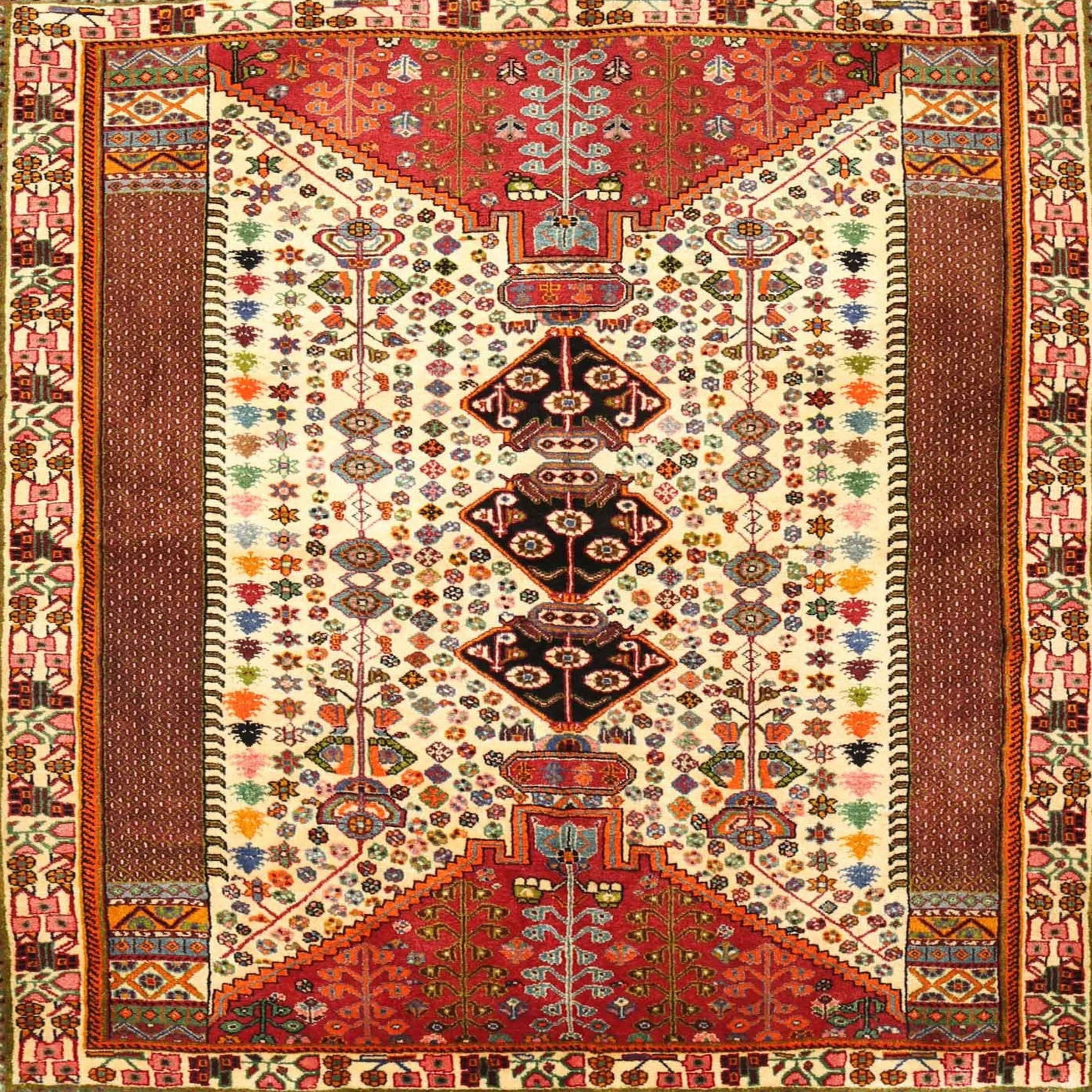 Bungalow Rose Hendy Traditional Red/Yellow Area Rug | Wayfair