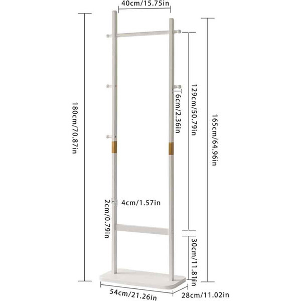 Hokku Designs Keryl Solid Wood Freestanding 5 - Hook Coat Rack | Wayfair