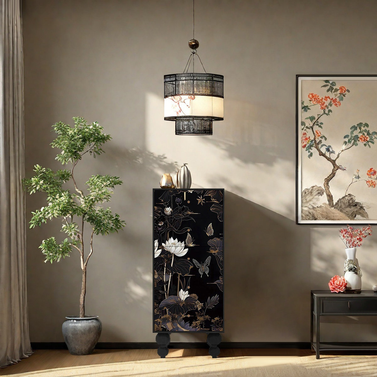 Canora Grey Elegant living room drawers storage decor cabinet | Wayfair