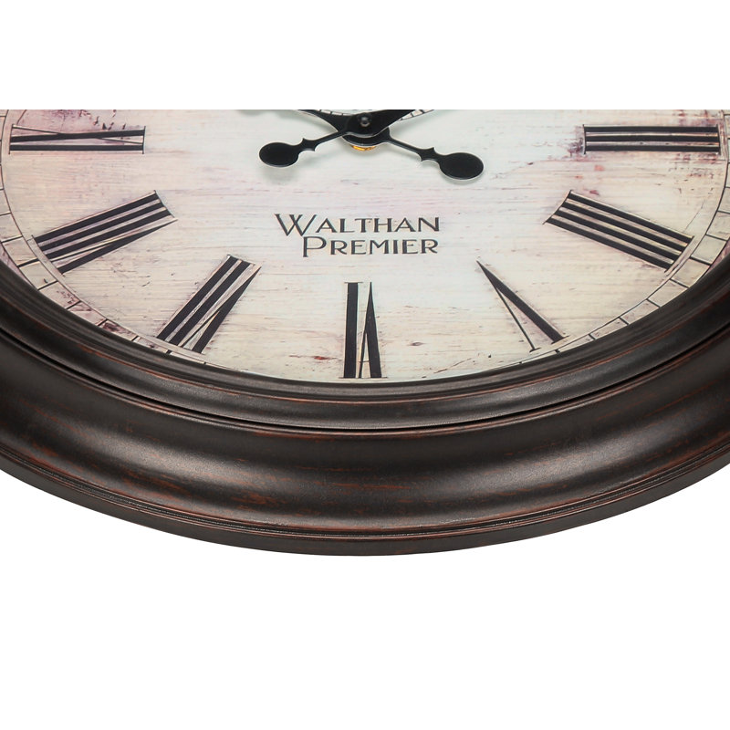 Fleur De Lis Living Clocks, 20" Round, Wall Clock, Brown, Transitional ...