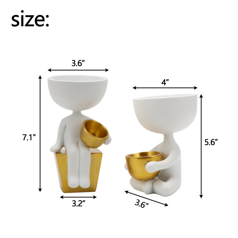 Trinx Ebbs 2-Piece Pot Planter Set & Reviews | Wayfair