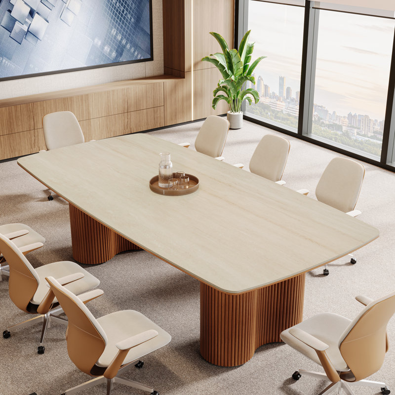 Upper Square™ Simple 79-Inch Sintered Stone Conference Room Table for 6 ...