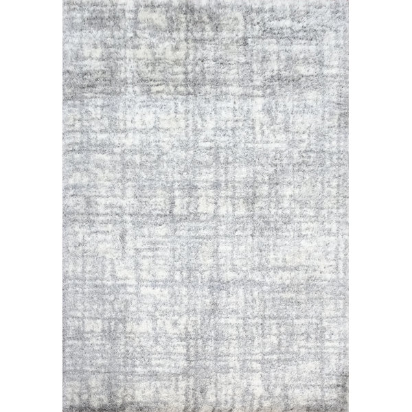 Wrought Studio Loretta Performance Cream/Gray Rug & Reviews | Wayfair