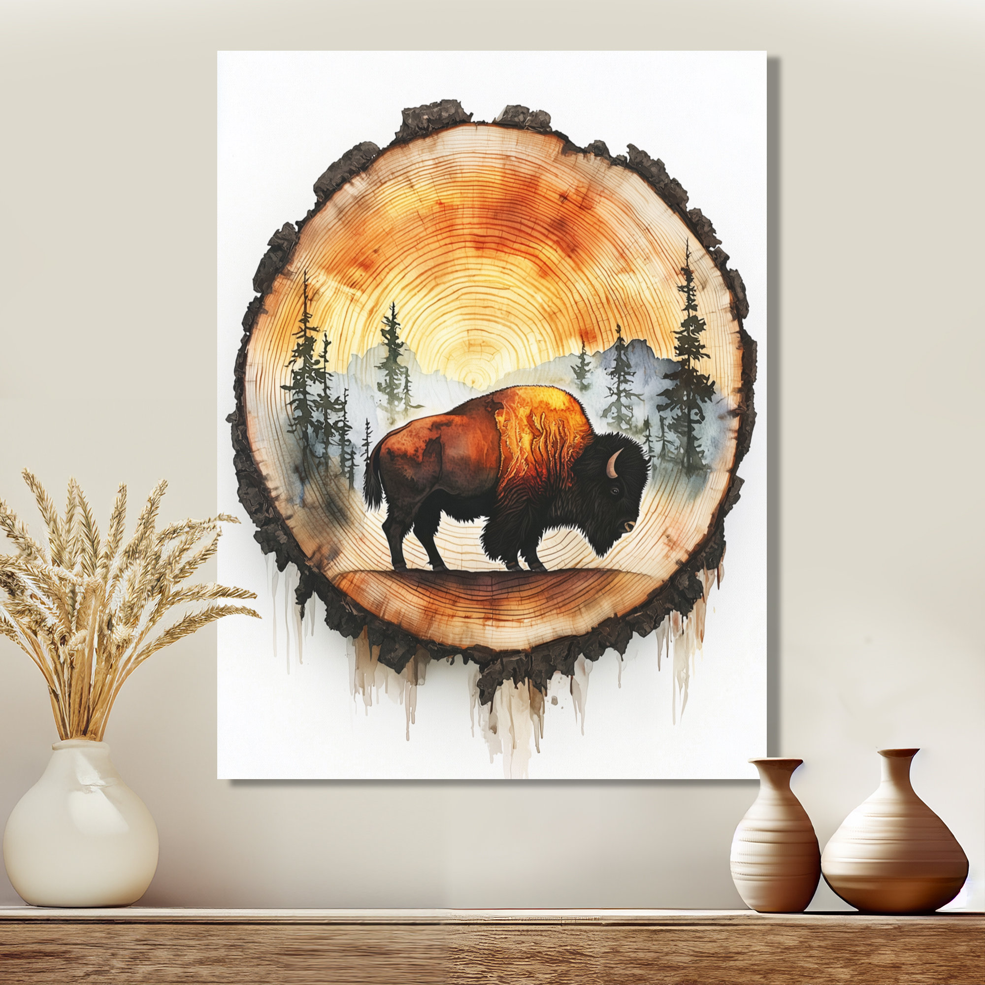 Union Rustic Marcli - Bison Metal Art | Wayfair