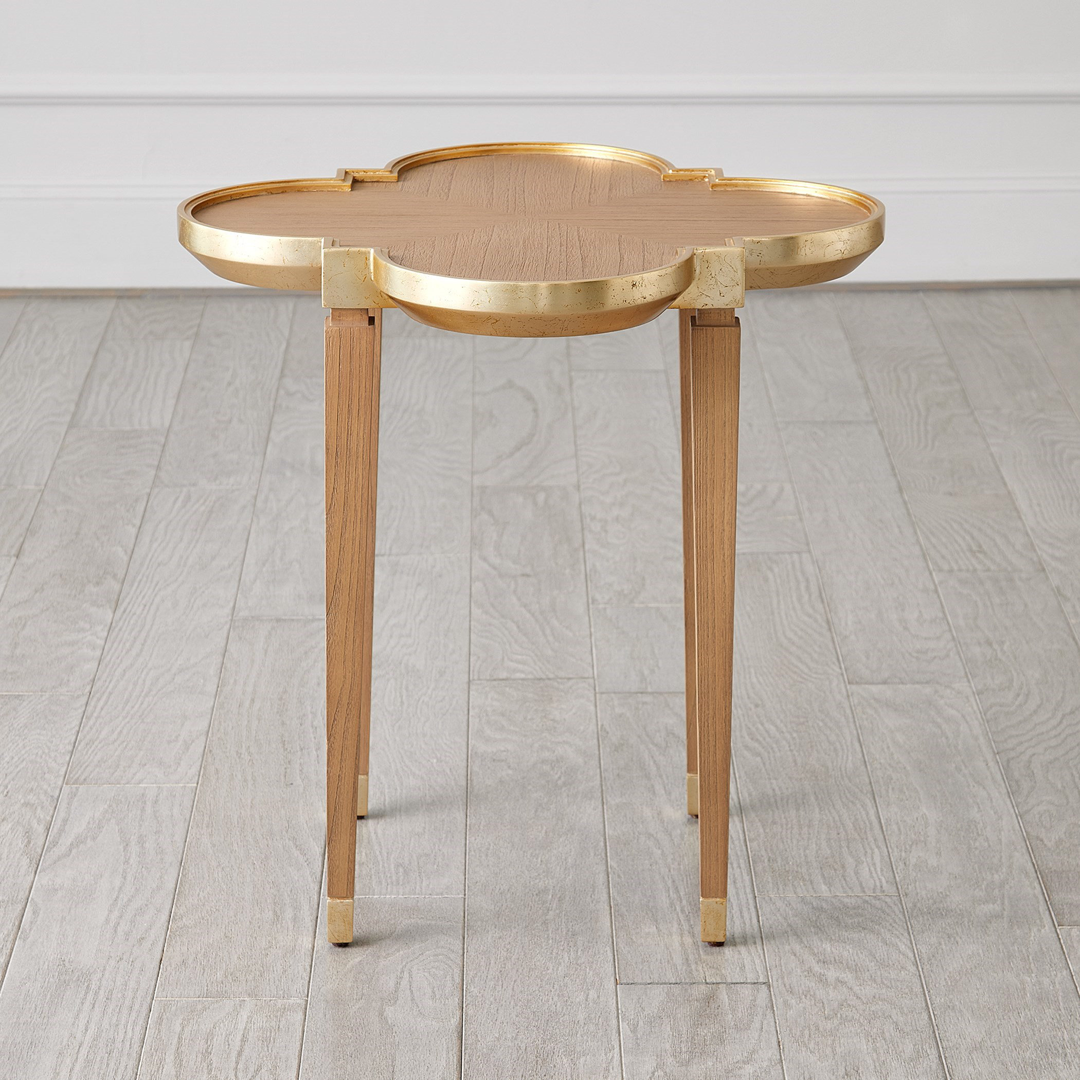 Global Views Quatrefoil Solid Wood Top End Table | Wayfair
