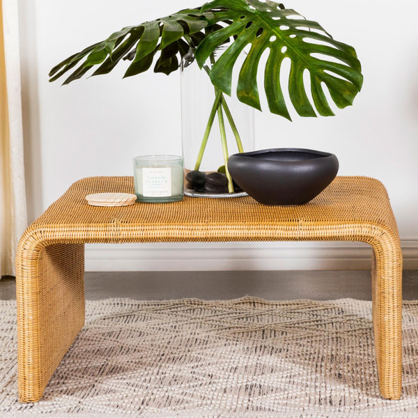 Bayou Breeze Square Rattan Coffee Table Natural - Wayfair Canada