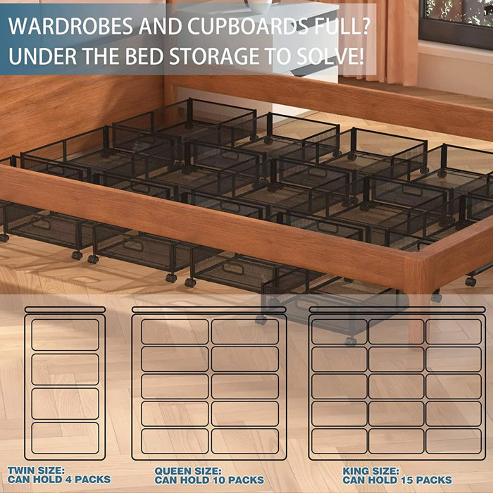 Rebrilliant Metal Under Bed Storage Bin | Wayfair