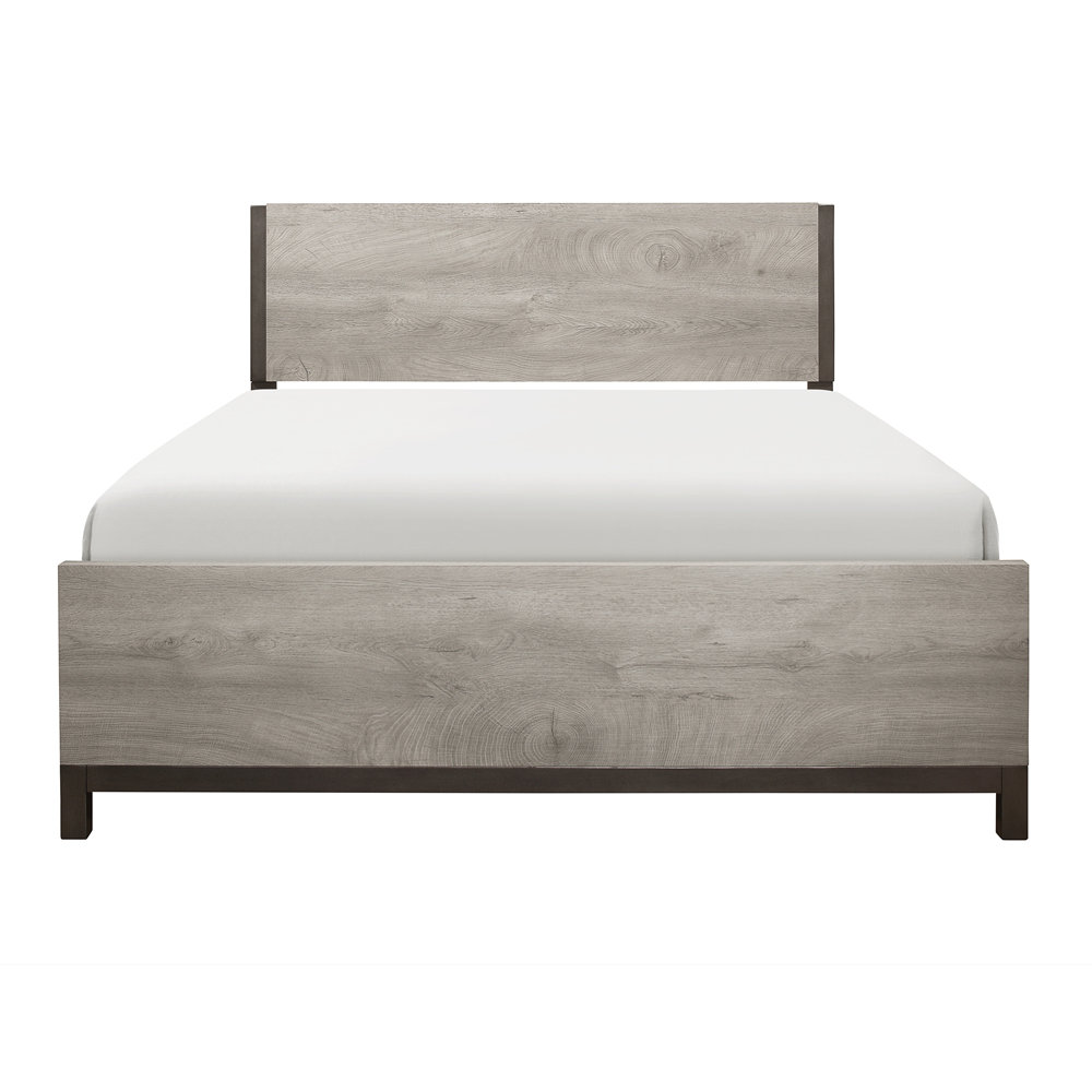 Gracie Oaks Attractive Light Grey Finish Bed Premium Melamine Board ...