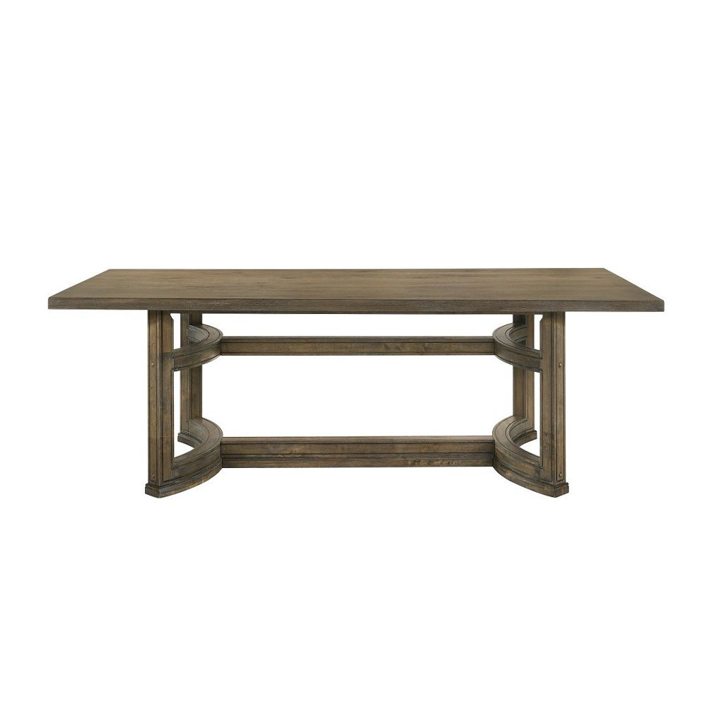 Lark Manor™ Rectangular Wooden Dining Table In Weathered Oak | Wayfair
