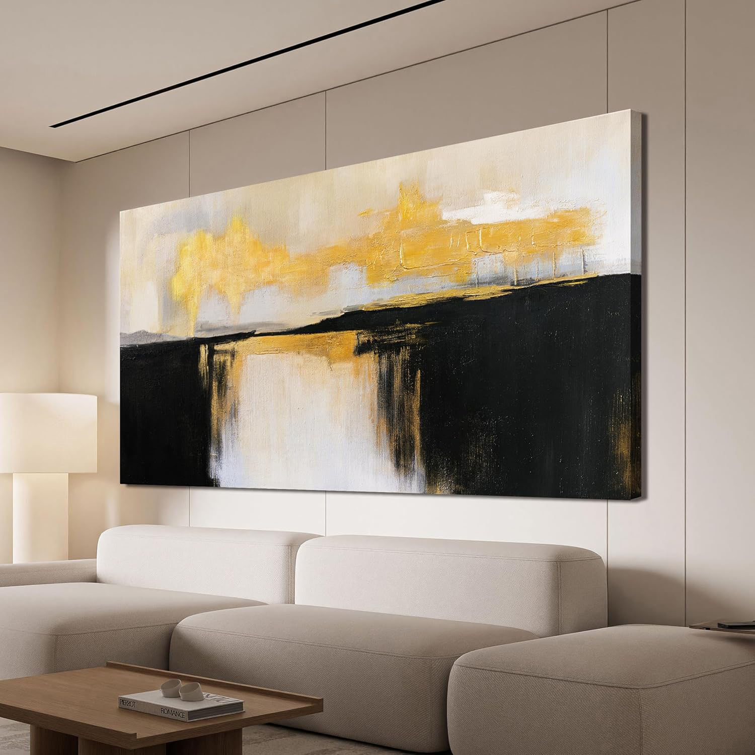 Everly Quinn Room Abstract Art Work Black Wall Art Decor Modern Black ...