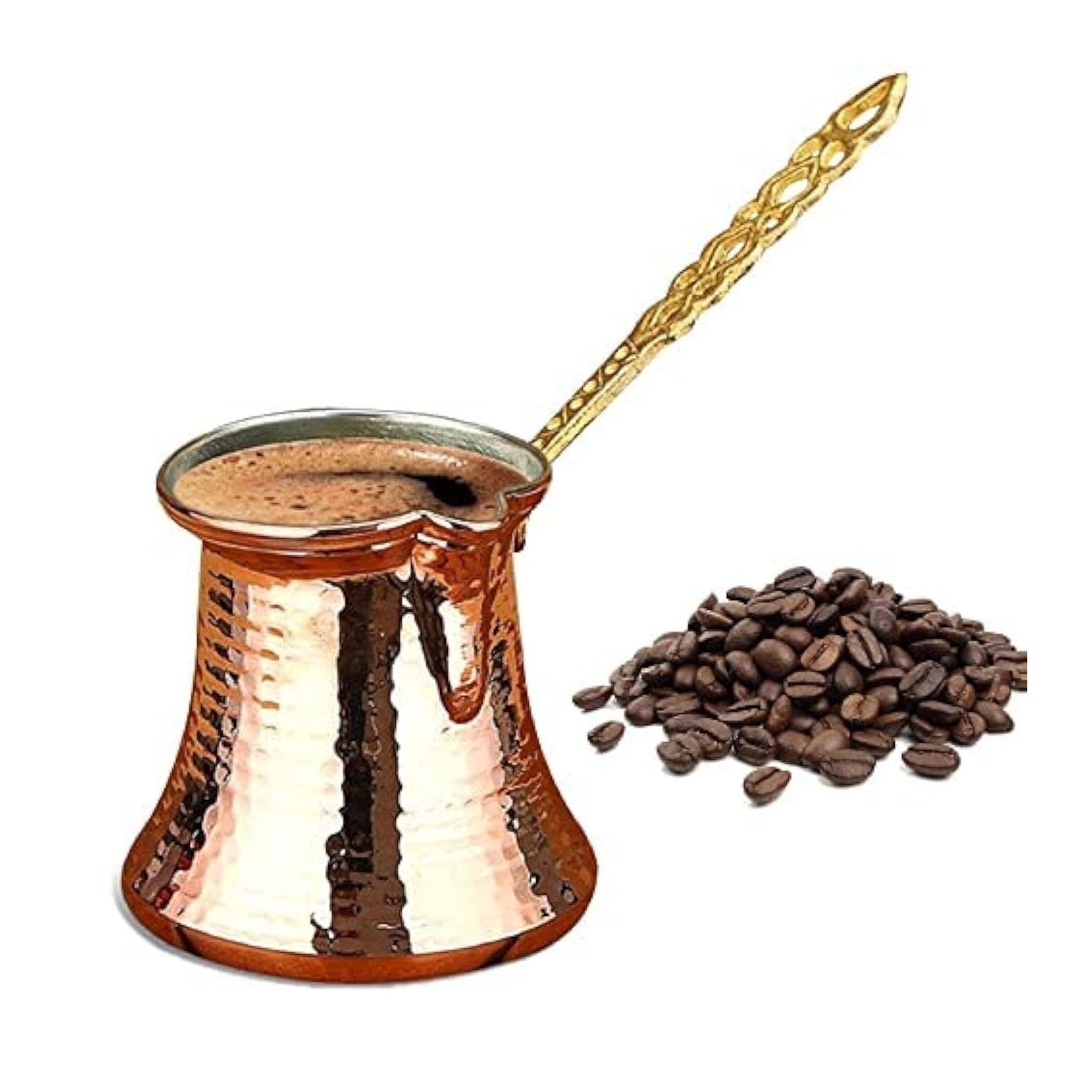 Stack man Turkish Coffee Pot, Greek Arabic Coffee Maker, Hammered ...