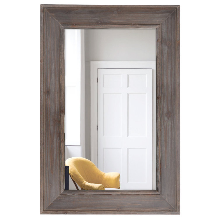 Millwood Pines Bernward Wood Rectangle Mirror | Wayfair