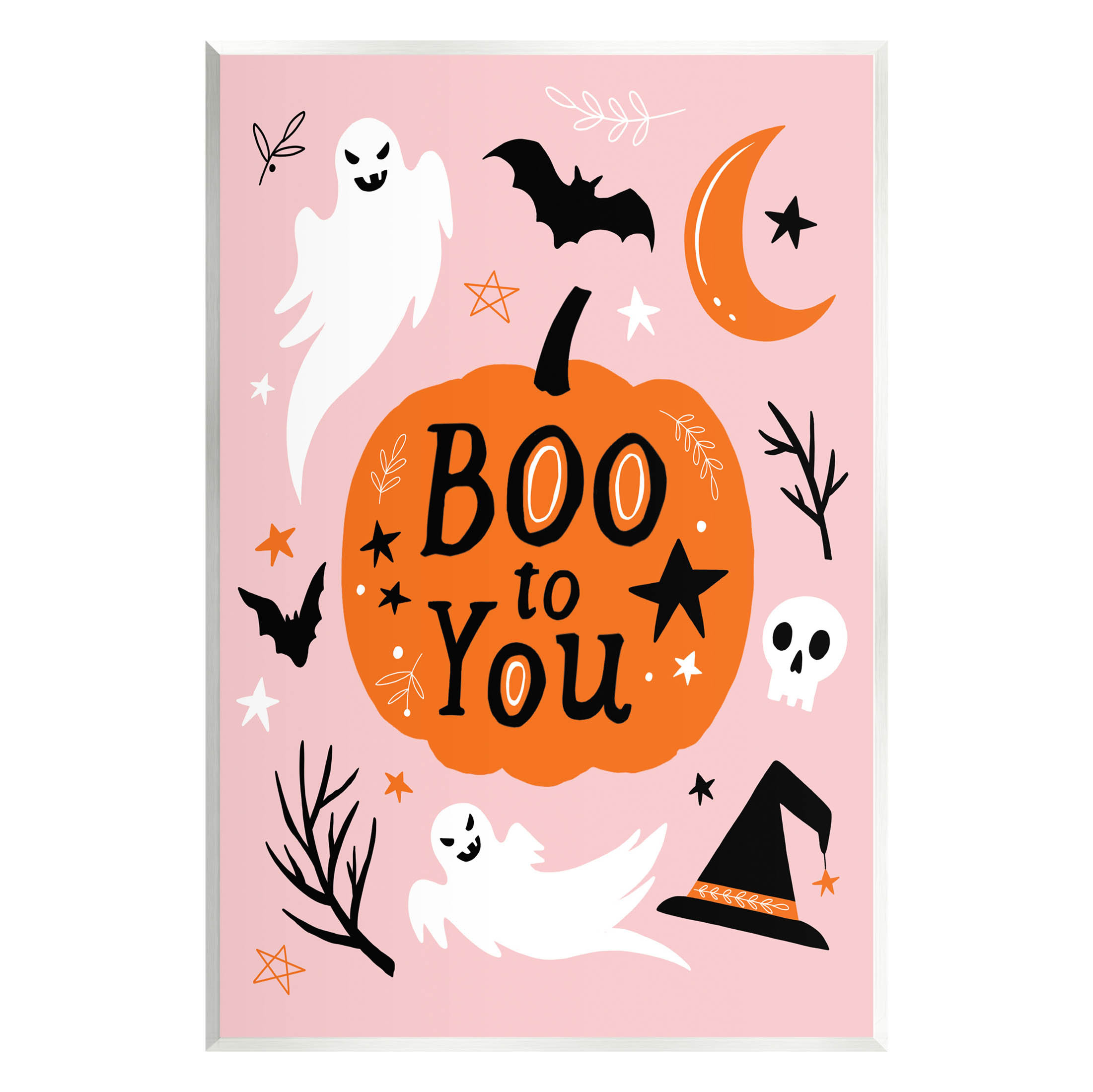 The Holiday Aisle® Boo To You Halloween Elements Wall Plaque Art By ...