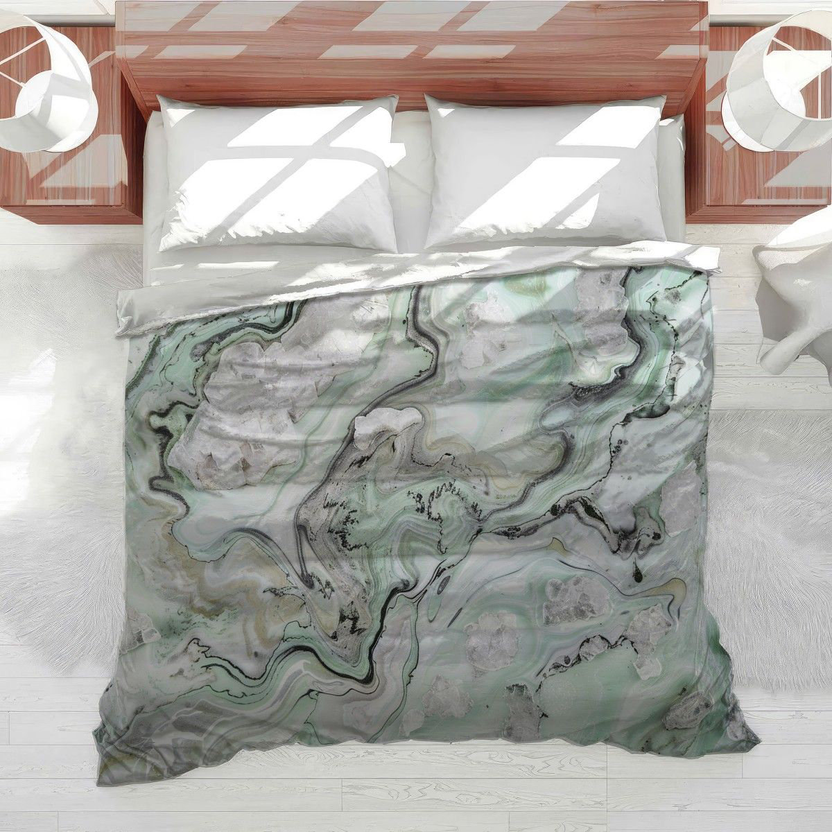 VisionDecor Mineral Essence Bedding Jade Comforter Marble | Wayfair