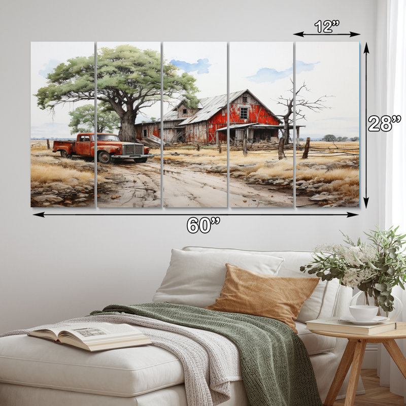 Design Art Farmhouse Homestead Legacy - Farmhouse Metal Wall Decor Set ...