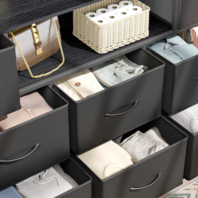 Wrought Studio™ 8-Drawer Chest Of Drawers 55"TV Stand, Lights and Power ...