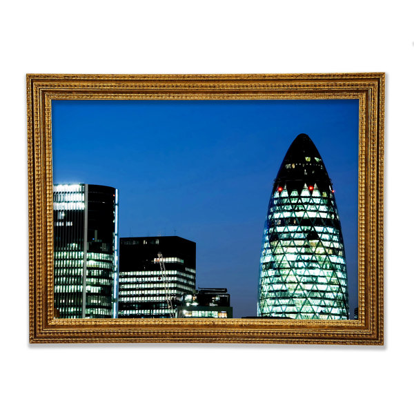 Ebern Designs London Gherkin Night Lights - Single Picture Frame Art ...