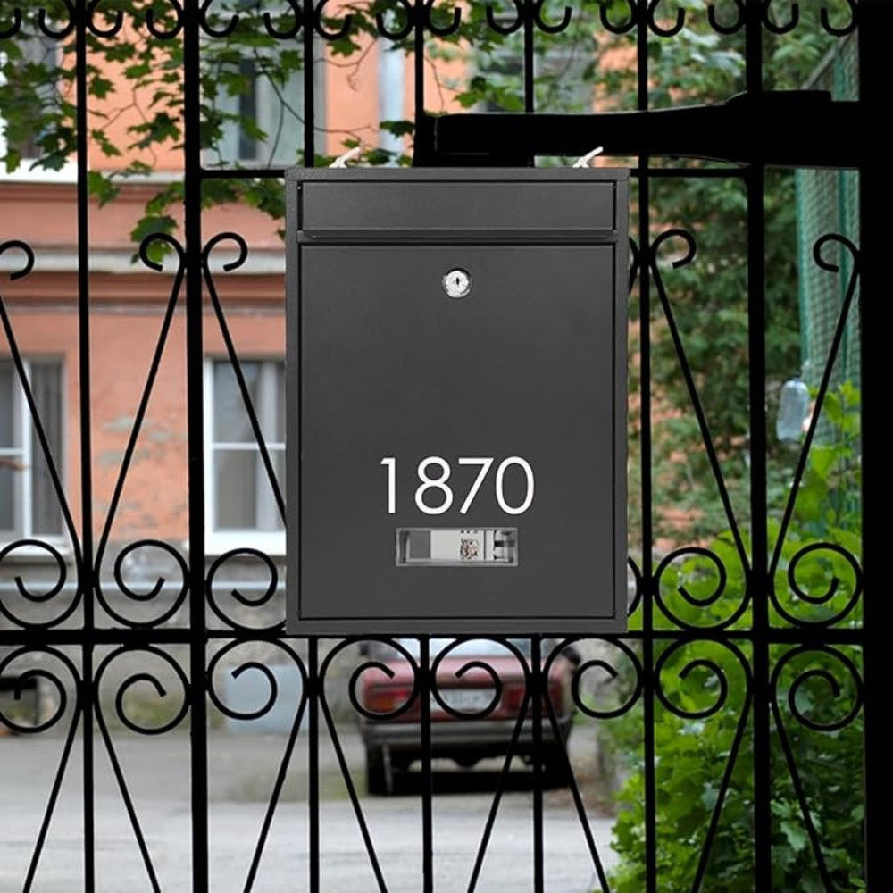 Invenitiah Locking Mailboxes For Outside, Wall Mount Mailbox With Key ...