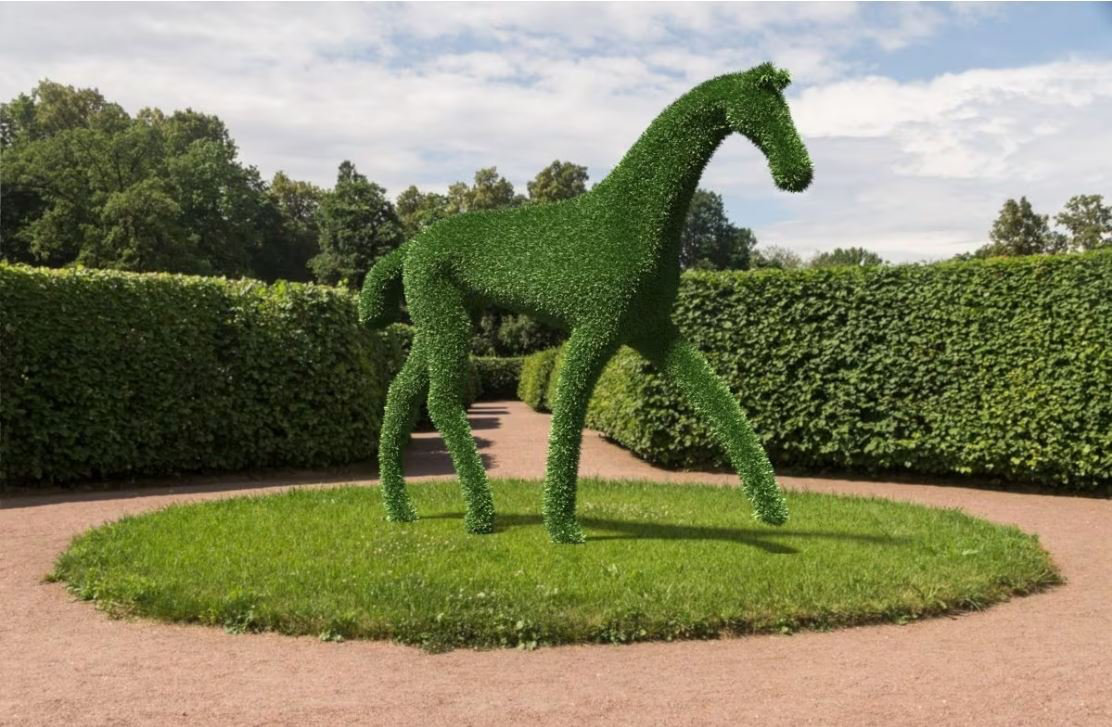 Decor Factory Studio Outdoor Animal Horse Topiary Green Figures ...