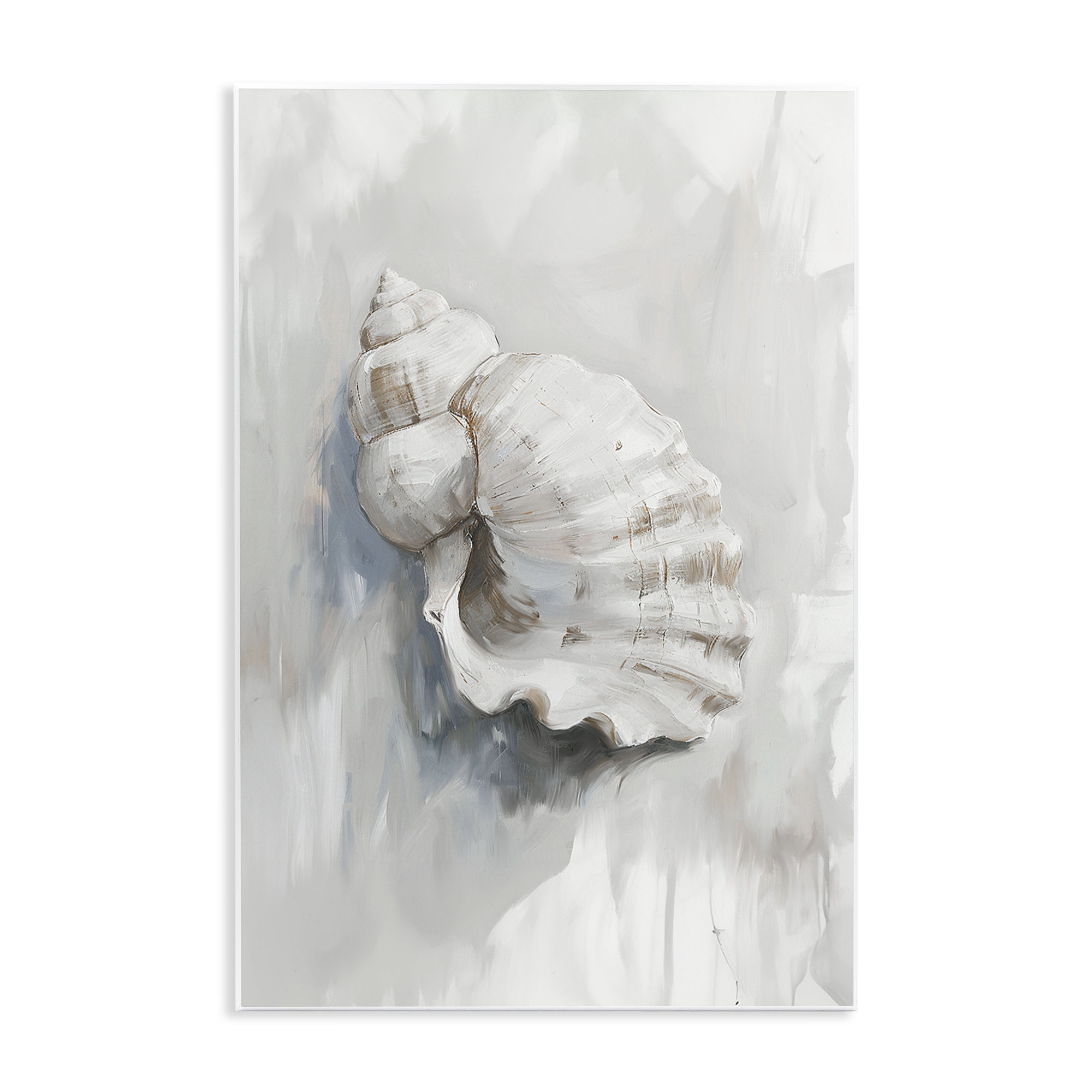 Highland Dunes Neutral Curved Seashell Wall Plaque, design by Ramona ...