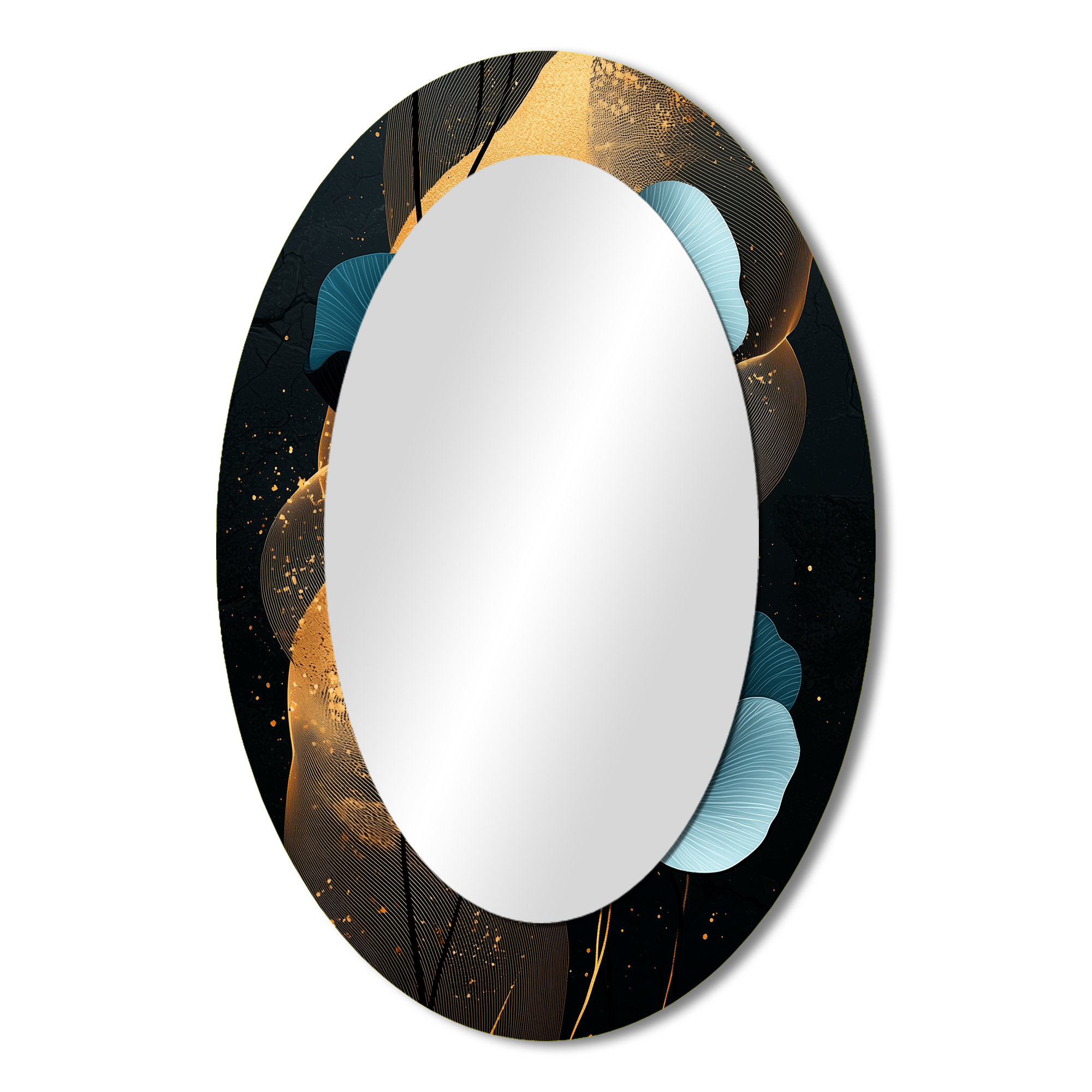 Latitude Run® Aqua Golden Fragile Beauty Of Poppies - Modern Oval Wall ...