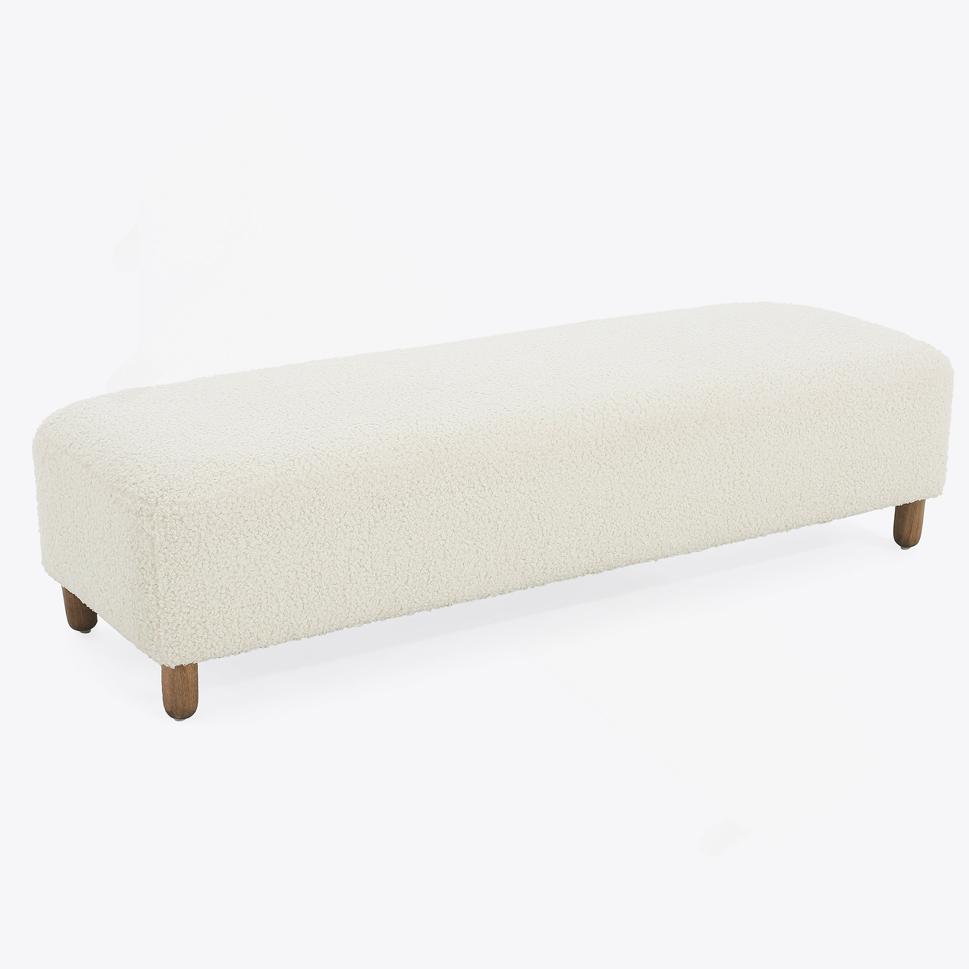 Latitude Run® Comfortable Ottoman, White | Wayfair