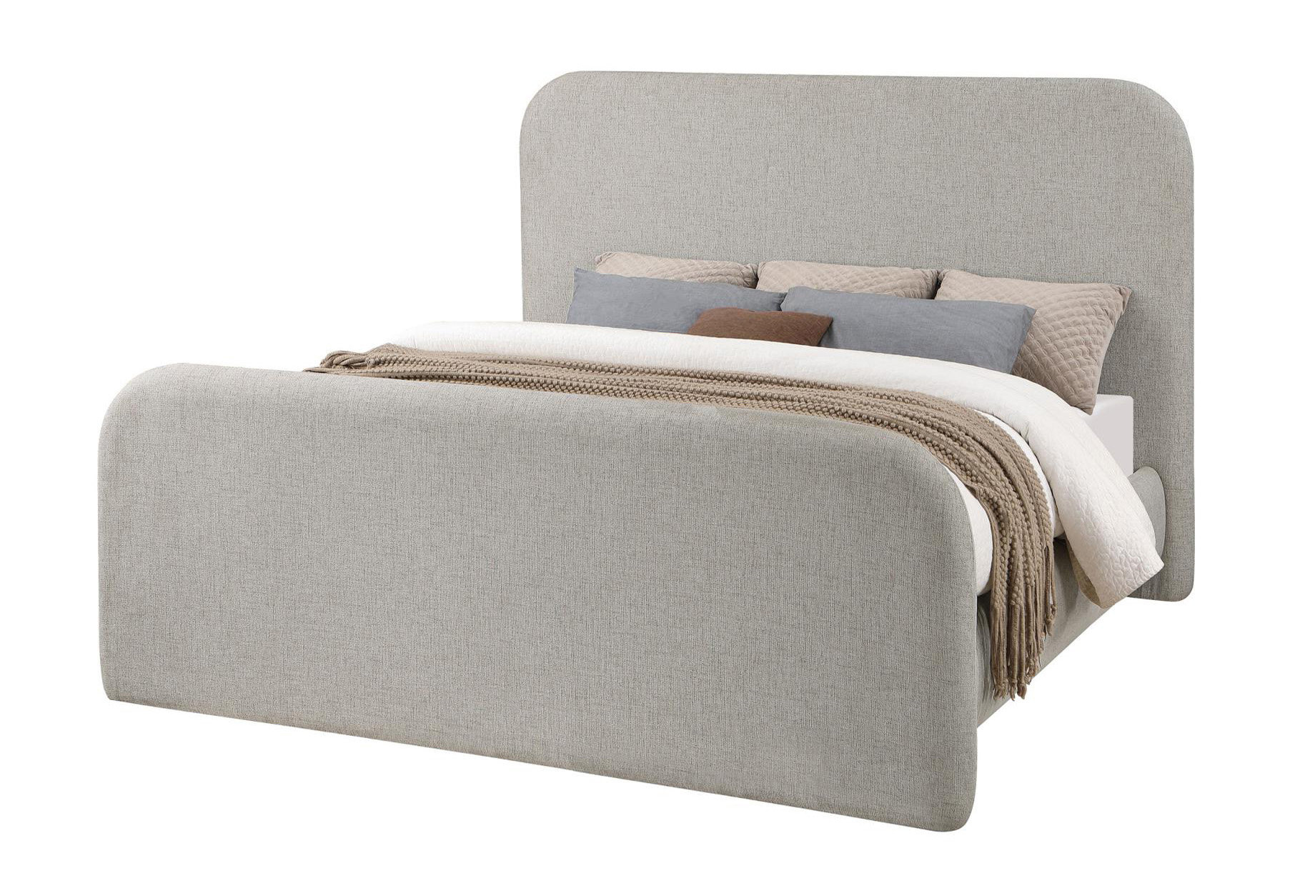 CDecor Home Furnishings Kendra Grey Upholstered Platform Bed | Wayfair