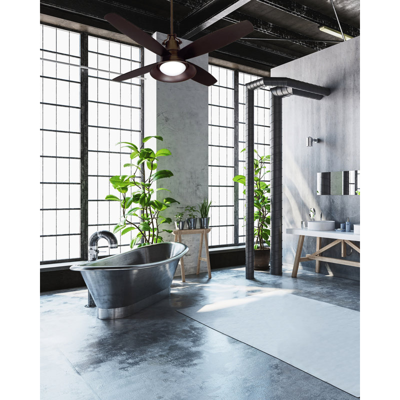 Gracie Oaks Barys 52'' Ceiling Fan with Light Kit & Reviews | Wayfair