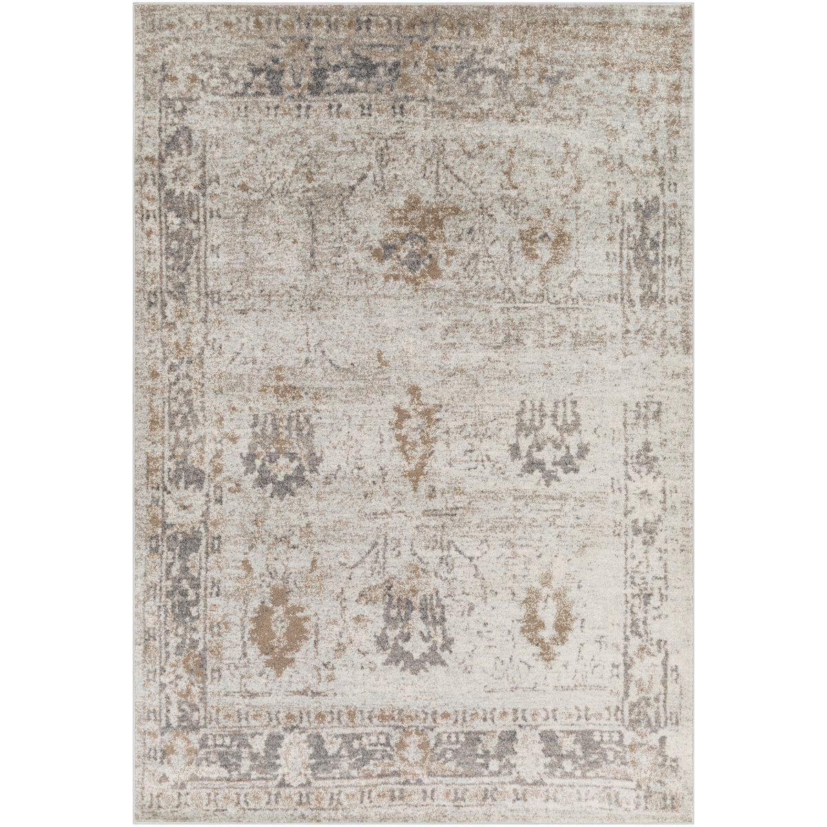 Langley Street® Addisyn Oriental Camel/Gray Area Rug & Reviews | Wayfair
